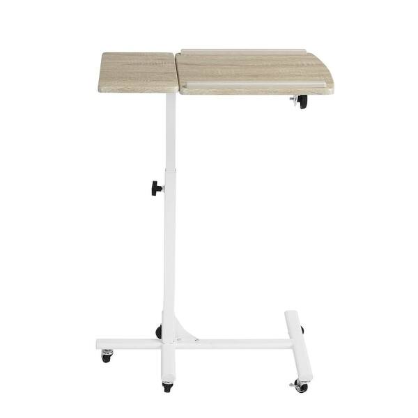 23.6 in. Oak Adjustable Height Laptop Desk Table Stand Holder - Bed ...