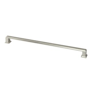 Contemporary 12-inch Roma Stainless Steel Brushed Nickel Finish Square ...