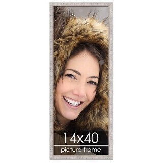 14x40 Distressed/Aged White Complete Wood Panoramic Frame with UV ...