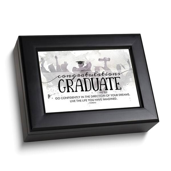 Curata Black Resin Graduation Music Box: Pomp and Circumstance - Bed ...