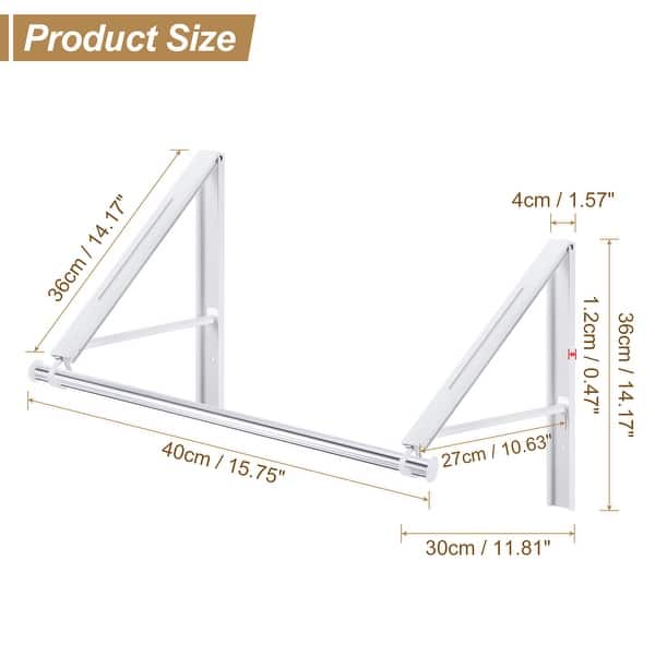 2pcs Retractable Clothes Rack, Wall Mounted Folding Clothes Hanger ...
