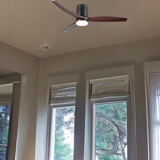 52"Intergrated LED Low Profile Ceiling Fan w/ Dimmable and ABS Blades ...