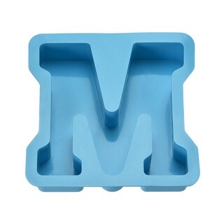 Large Letter Resin Models Alphabet M Silicone Blue 6" for DIY Crafts ...