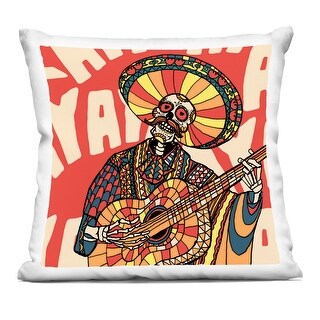 Stupell Day Of Dead Guitarist Skeleton Decorative Printed Throw Pillow ...