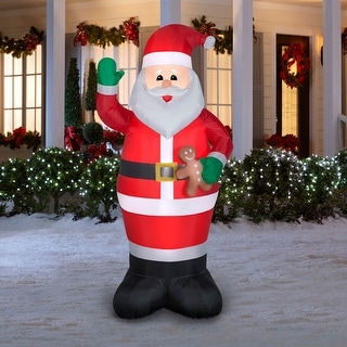 Gemmy Christmas Airblown Inflatable Santa OPP, 7 ft Tall - Bed Bath ...