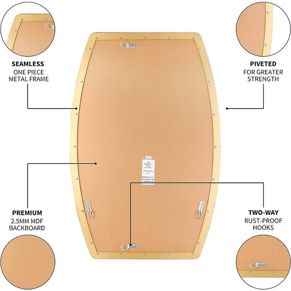 MacLuu Oblong Metal Wall Mirror - Bed Bath & Beyond - 36638230
