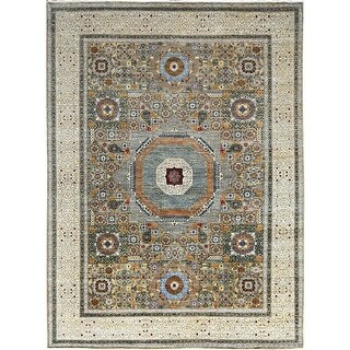 Shahbanu Rugs Spray Green Hand Knotted 14th Century Mamluk Dynasty ...
