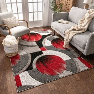Well Woven Modern Abstract Geometric Area Rug - 6'7" x 9'3" - 6'7" x 9 ...