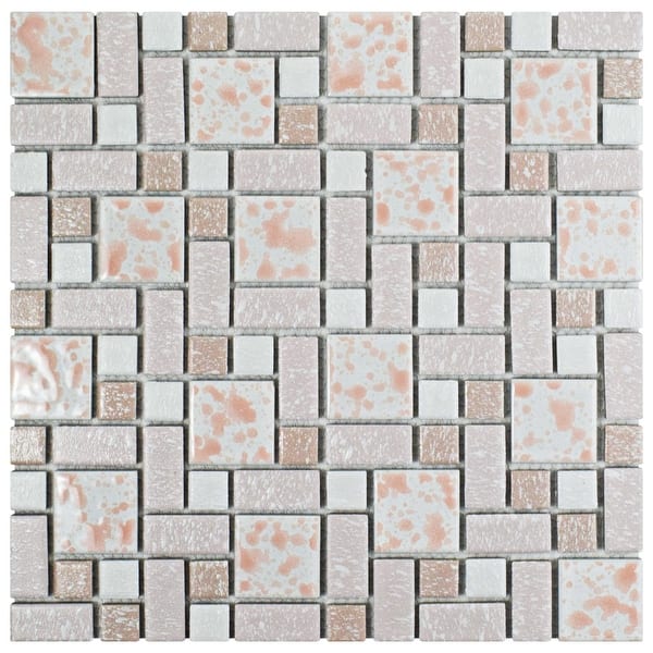 Merola Tile University Pink 11-3/4" x 11-3/4" Porcelain Floor and Wall ...