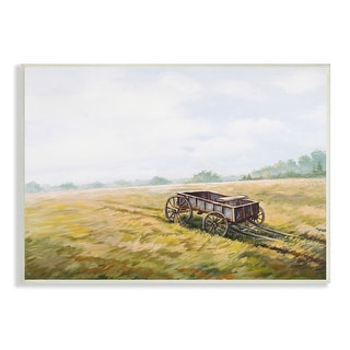 Stupell Wild West Wagon Cart Rural Hill Farm Scenery Wood Wall Art ...