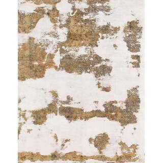 Ahgly Company Machine Washable Abstract White Chocolate Beige Area Rugs ...