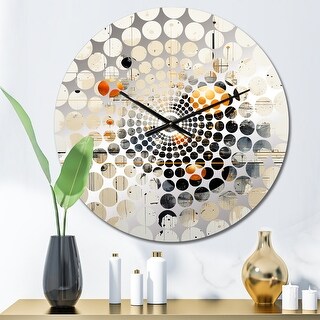 Designart "Minimalism Astrology Muted Art III" Gold Astrology Clocks ...