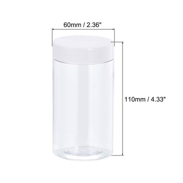 Round Plastic Jars with White Screw Top Lid, 10Pcs - Bed Bath & Beyond ...