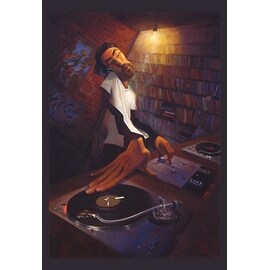 ''The DJ'' by Justin Bua African American Art Print (35 x 24 in.) - Bed ...