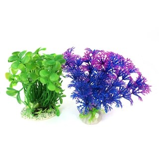 4.1" Blue Green Simulation Underwater Plants Grass for Fish Tank 2 Pcs ...