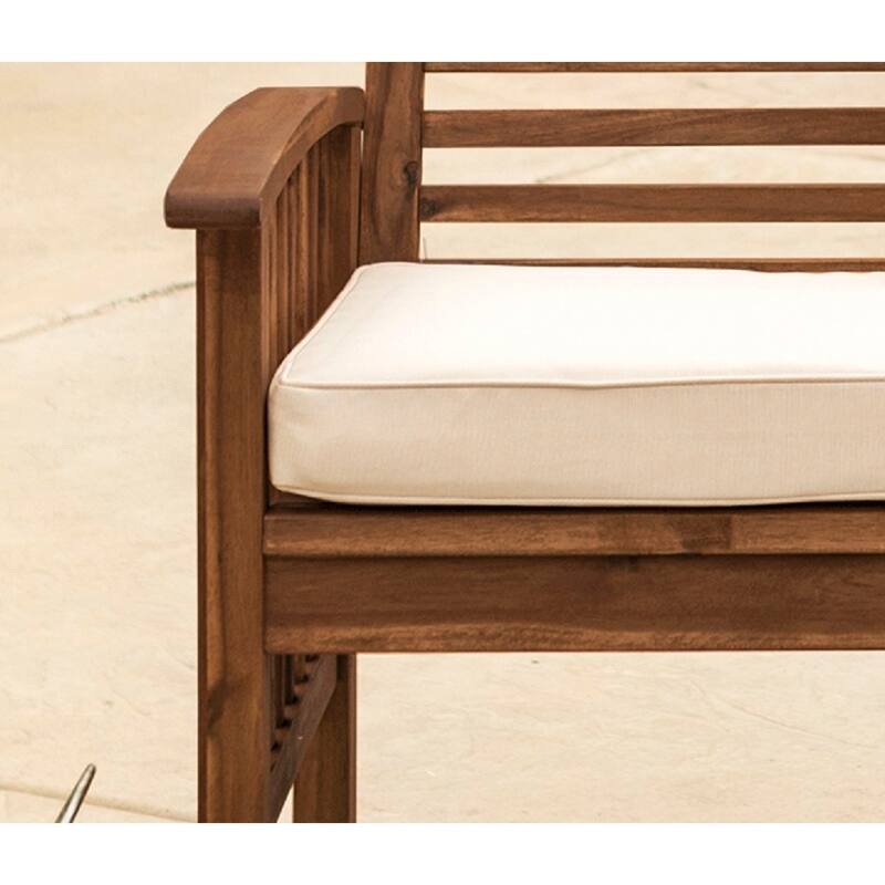 Walker Edison Surfside 7-piece Acacia Wood Outdoor Dining Set ...