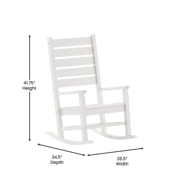 Classic Commercial Grade All-Weather Outdoor Rocking Chairs (Set of 2 ...