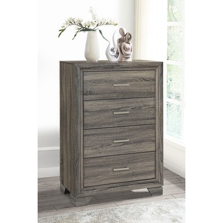 Funston Brown Oak 4-drawer Chest of Drawers - Bed Bath & Beyond - 43695779