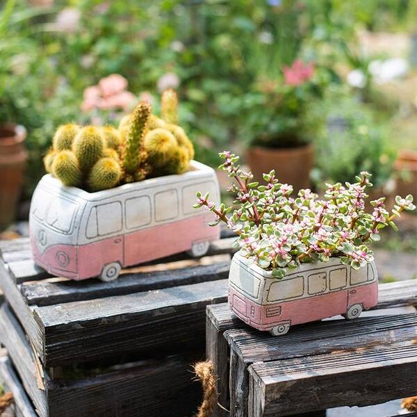 RusticReach Girls Desktop Bus Planter - On Sale - Bed Bath & Beyond ...