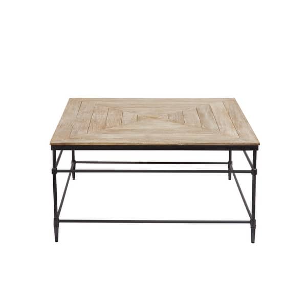 Fenway Mango Solid Wood Top and Metal Square Coffee Table - On Sale ...