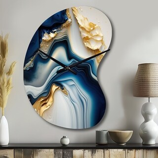 Abstract Geode Gold And Blue Marble II - Abstract Marble Large Wall ...