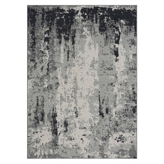 8' X 10' Gray Abstract Area Rug - 3'6" - Bed Bath & Beyond - 39636505