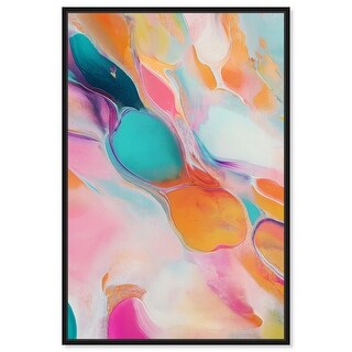 Mingled Colors Horizon Canvas Modern Color Abstract by Art Remedy - Bed ...