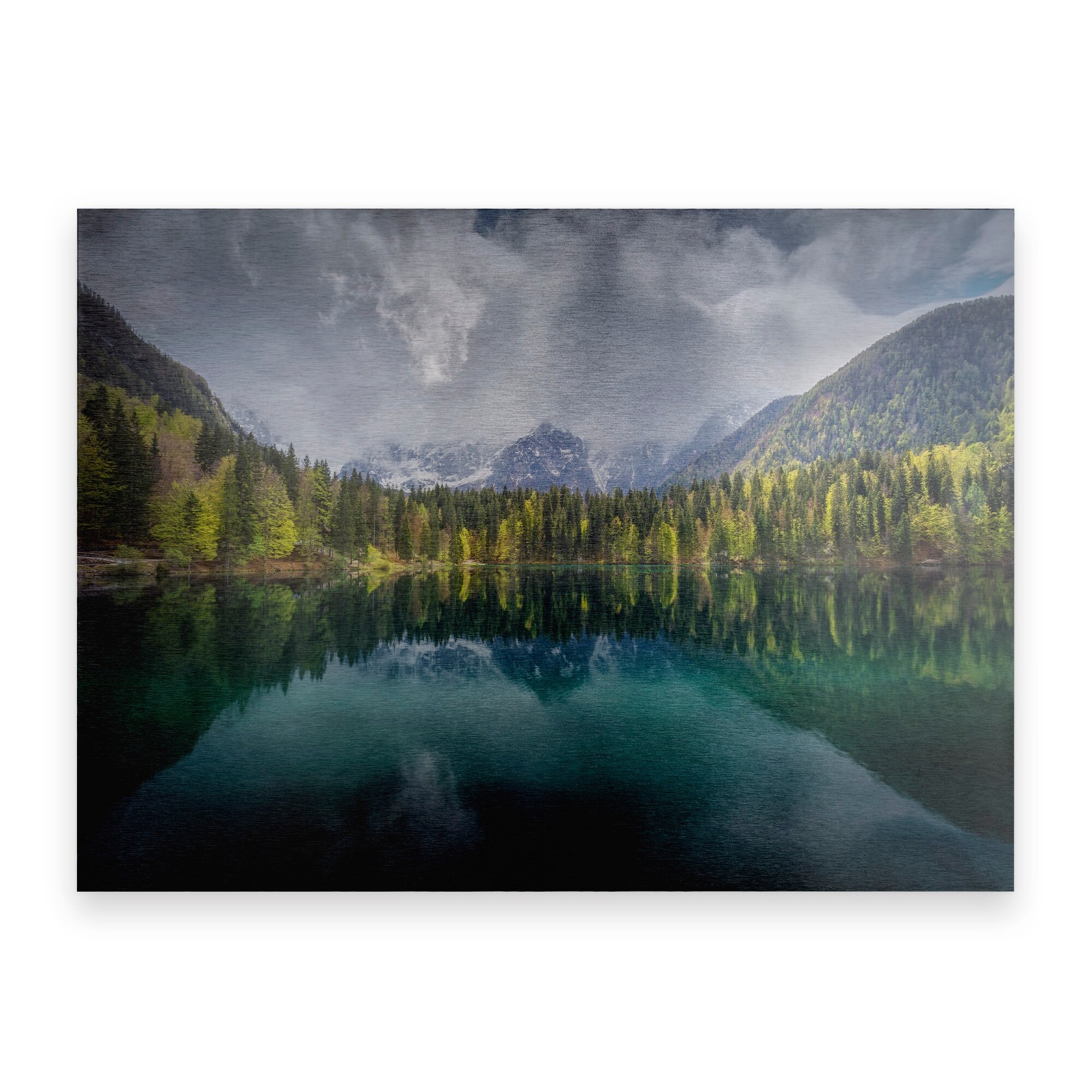 Michael Blanchette Photography 'Walk in the Woods Vertical' Floating Brushed Aluminum Art - On ...