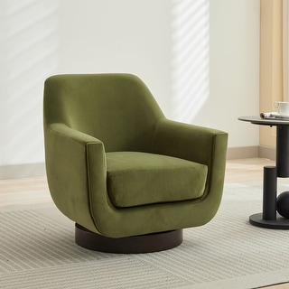 U-shaped Fully Assembled Swivel Chair Velvet Accent Chair Armchair ...