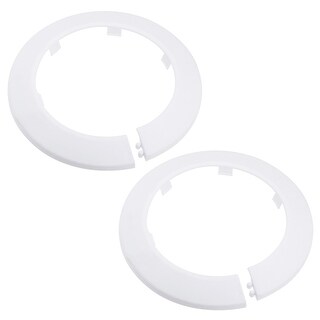 89mm Pipe Cover Decoration PP Plastic Water Pipe Escutcheon White 2pcs ...