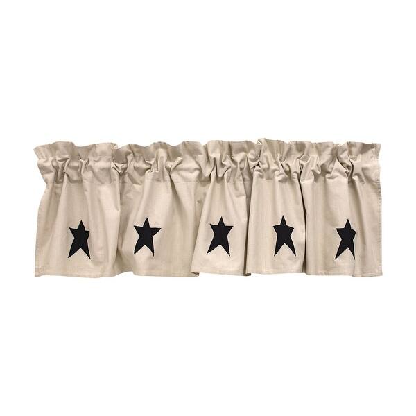 Farmhouse Star Patch Applique Valance - L - Bed Bath & Beyond - 36295617