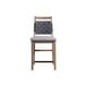 Oslo Counter Stool with Woven Back and 4 Legs, Weathered Chestnut, Set ...