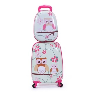 Travel Suitcase,Animal Pattern,2 PCS Kids Luggage Set,12IN Backpack and ...