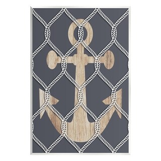 Stupell Nautical Anchor Linked Rope Wall Plaque Art by Lil' Rue - Bed ...