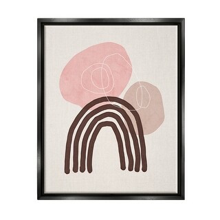 Stupell Fun Boho Rainbow Shapes Framed Floater Canvas Wall Art by Nina ...