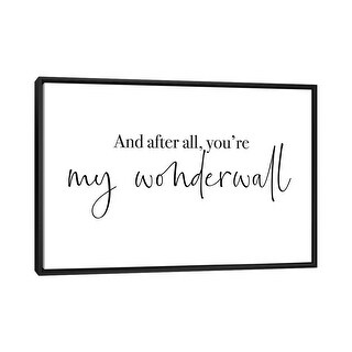 iCanvas "Wonderwall Cute Font" by Mambo Art Studio Framed - Bed Bath ...