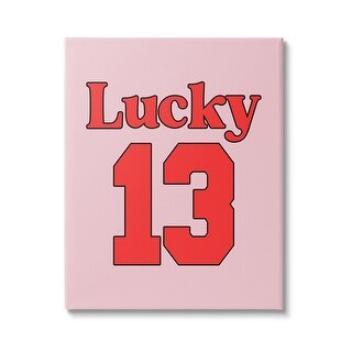 Stupell Lucky 13 Varsity Text Canvas Wall Art design by House of Lulu ...