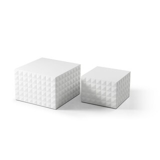Matte White Square Nesting Tables Set, No Assembly - Bed Bath & Beyond ...
