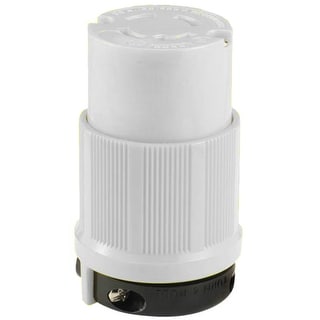 Arrow Hart L1430C Locking Grounded Connector, 30 Amp, Black / White ...