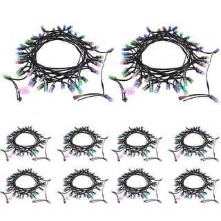 12V WS2811 LED Pixel String Lights 328ft Programmable RGB Pixel Lights 12mm Diffused Digital LED ...