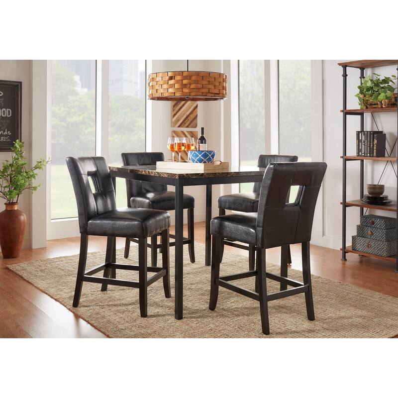 Mendoza Keyhole Counter Height Back Stool (Set of 2) by iNSPIRE Q Bold ...