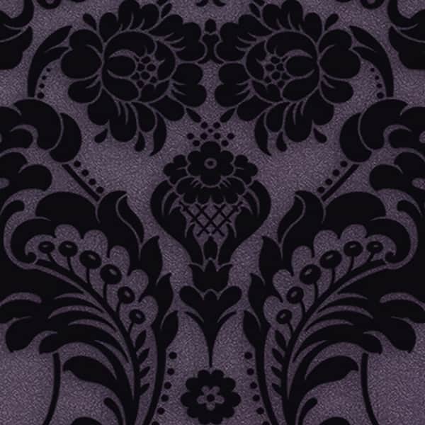 Gothic Damask Plum Wallpaper - On Sale - Bed Bath & Beyond - 40367648