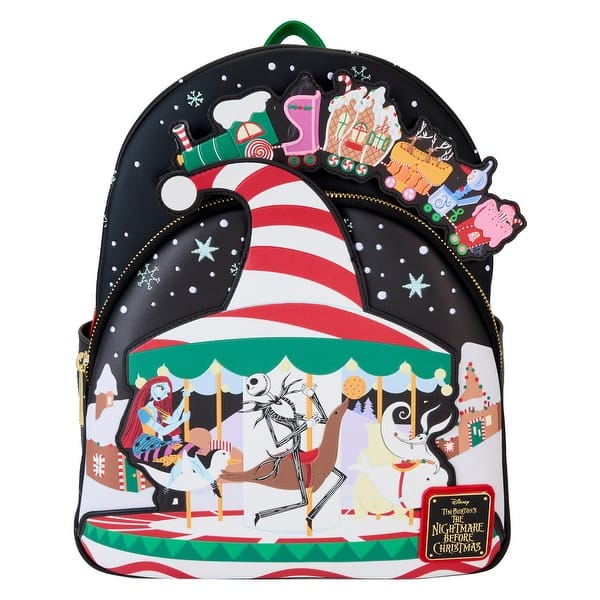 The Nightmare Before Christmas Candy Cane Carousel Glow Mini Backpack ...