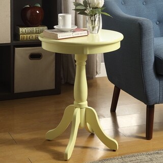 Side Table with Turned Wooden Pedestal and four Sturdy Legs - Bed Bath ...