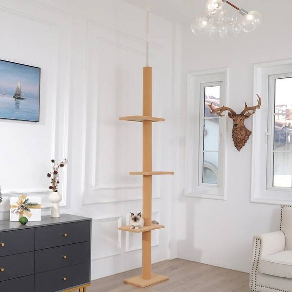 108in.5 Levels Cat Tree Platform for Cats Featuring with Fully ...