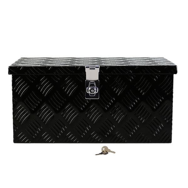20" Black Aluminum Tool Box with Side Handle, Lock and Keys - Bed Bath ...