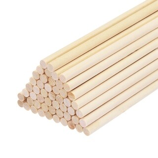 Wood Craft Sticks, 6 Inch Round Wooden Crafts Stick for DIY Craft, 250 ...