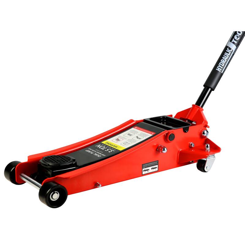 3.5 Ton Heavy-Duty Steel Racing Floor Jack Dual Piston Quick Lift Pump ...