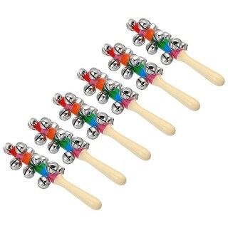 Jingle Bells, Hand Bell Handheld Wrist Bells Wooden Hand Percussion ...