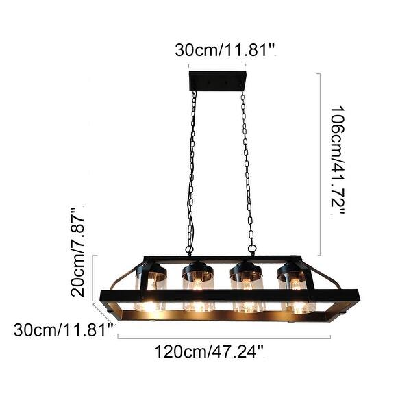 Modern Black Kitchen Island Pendant Light With Glass Shade Bed Bath